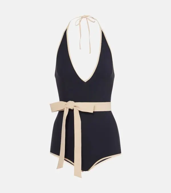 Valentino Garavani Escape Belted Swimsuit - Black