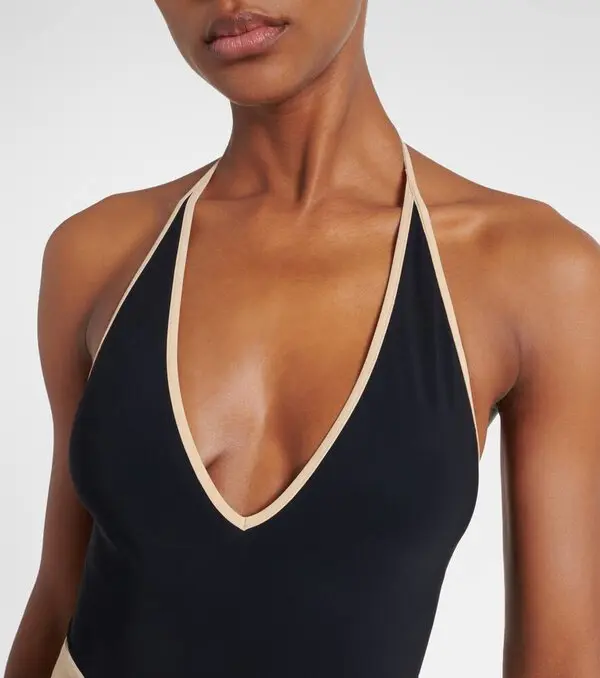 Valentino Garavani Escape Belted Swimsuit - Black