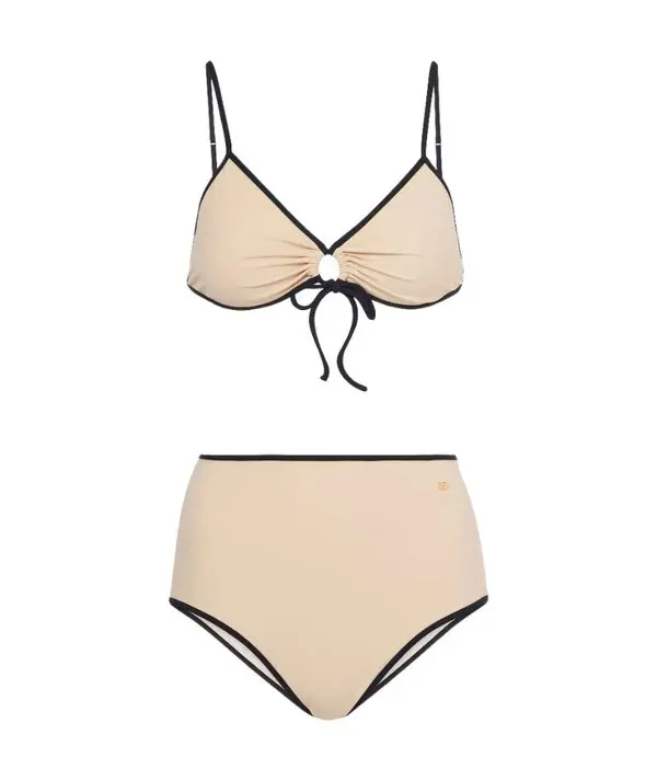Valentino Garavani Escape Vlogo High-rise Bikini - Beige
