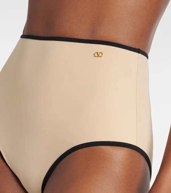 Valentino Garavani Escape Vlogo High-rise Bikini - Beige