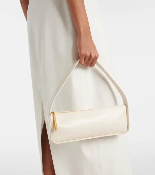 Khaite Lori Small Leather Shoulder Bag - White