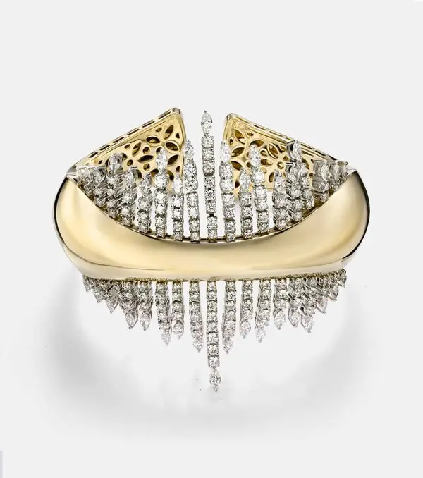 Yeprem En Strada 18k Yellow Diamond Cuff Bracelet - Gold
