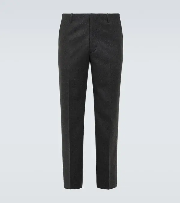 Prada Wool Flannel Cropped Straight Pants
