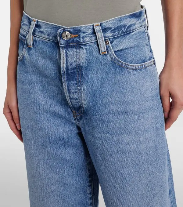 FRAME Loose Mid-rise Wide-leg Jeans - Blue