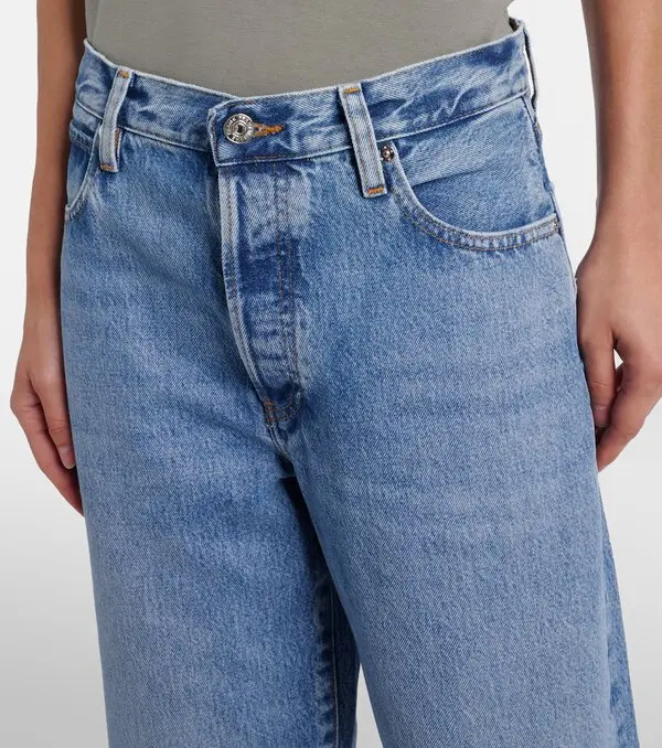 FRAME Loose Mid-rise Wide-leg Jeans - Blue