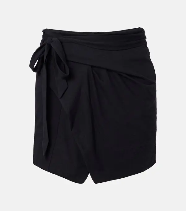 Isabel Marant Étoile Berenice Cotton Jersey Wrap Skirt - Black