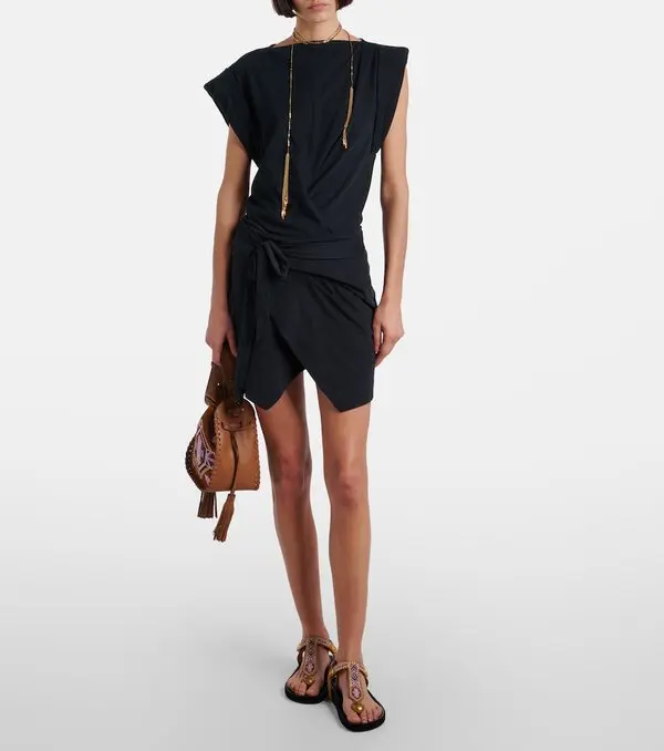 Isabel Marant Étoile Berenice Cotton Jersey Wrap Skirt - Black