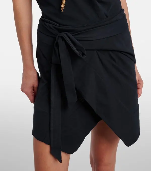 Isabel Marant Étoile Berenice Cotton Jersey Wrap Skirt - Black