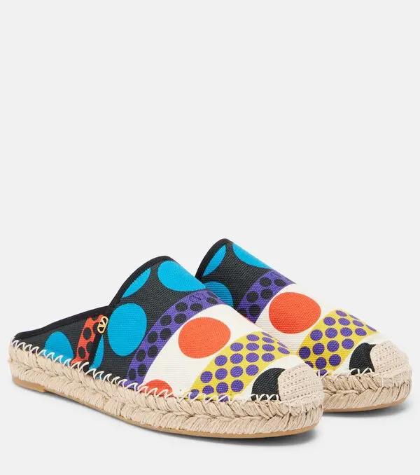 Valentino Garavani La Cruisette Printed Espadrille Mules - Multicoloured