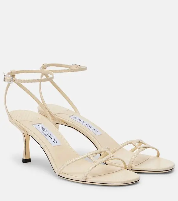 JIMMY CHOO 1998 Leo 65 Leather Sandals