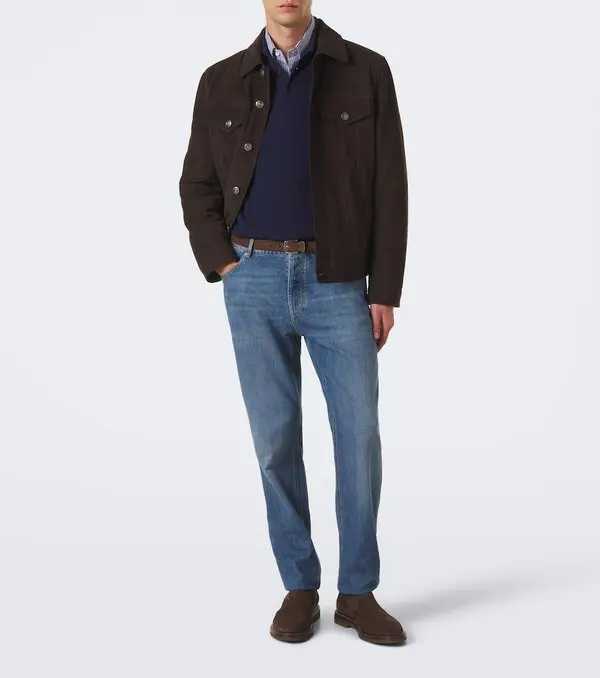 Brunello Cucinelli Cashmere Polo Sweater - Blue