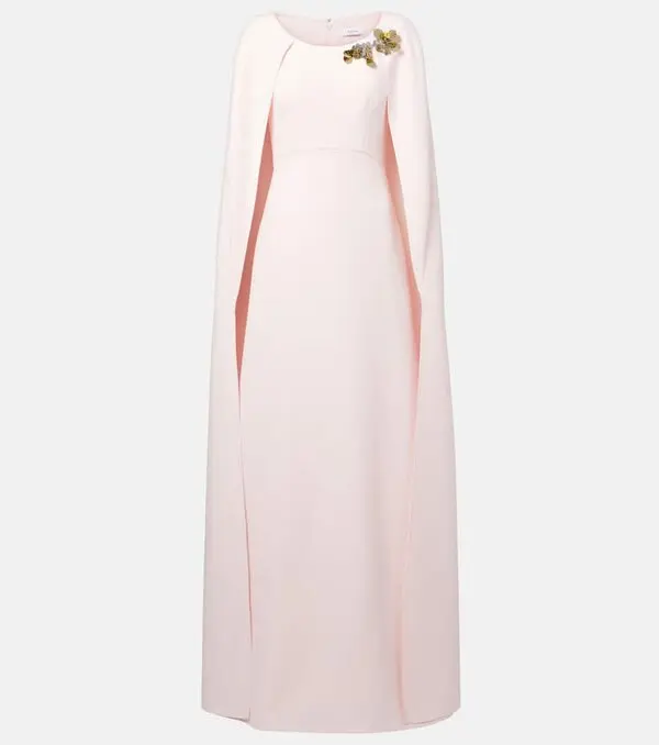 Safiyaa Yuna Caped Embellished Gown