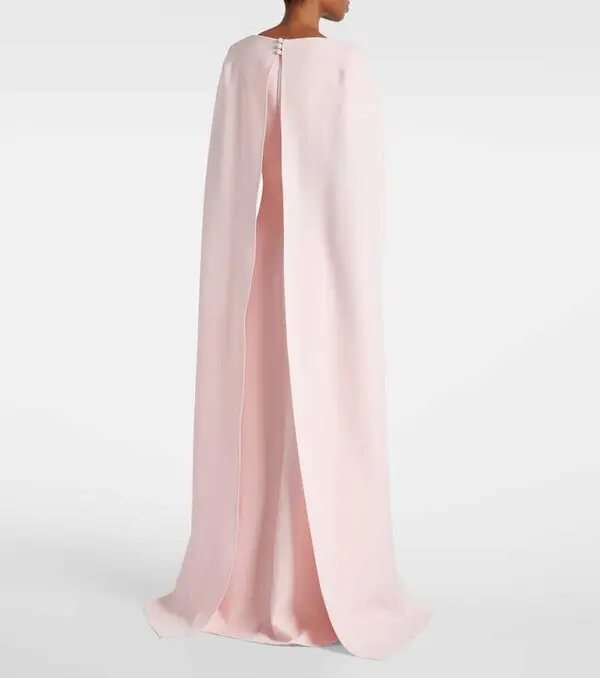 Safiyaa Yuna Caped Embellished Gown