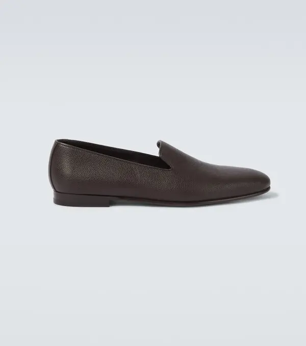 Manolo Blahnik Handmade Leather Loafers - Brown