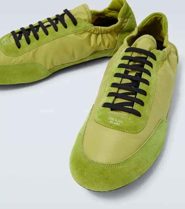 Prada Re-nylon And Suede Sneakers