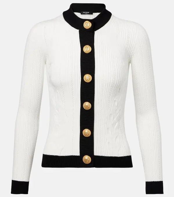 Balmain Cable-knit Cardigan