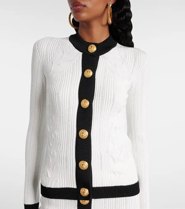 Balmain Cable-knit Cardigan