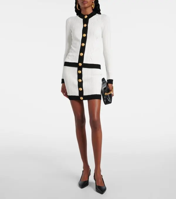 Balmain Cable-knit Cardigan - White