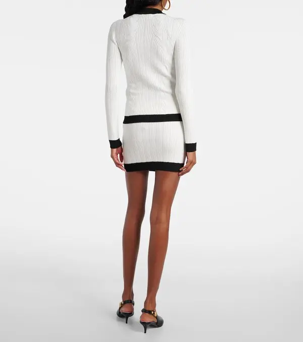 Balmain Cable-knit Cardigan - White