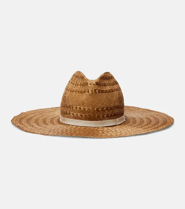 Valentino Garavani Escape Vlogo Straw Sun Hat - Beige