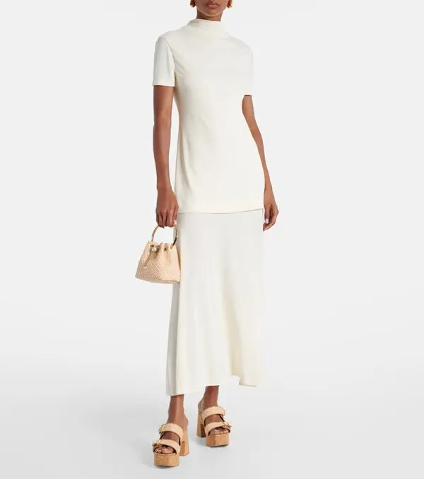 JIMMY CHOO Fayence 95 Leather Wedge Sandals