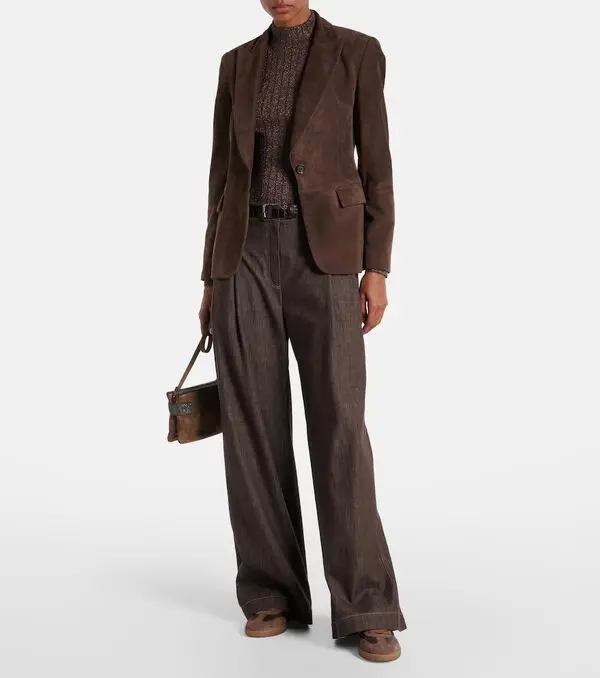 TOD'S Tabs Suede And Leather Sneakers - Brown