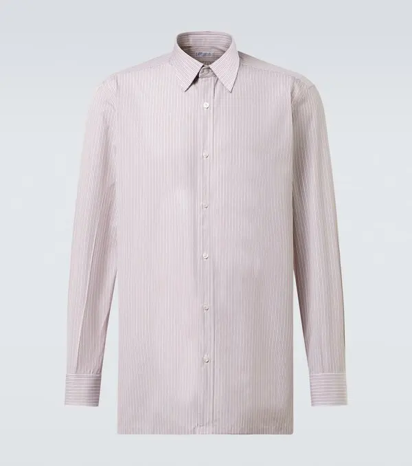 Charvet Striped Cotton Poplin Shirt - Pink