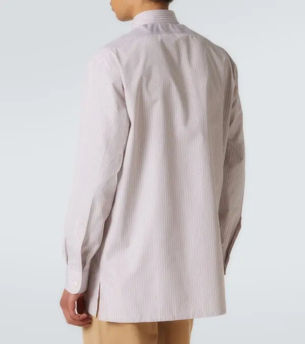Charvet Striped Cotton Poplin Shirt - Pink