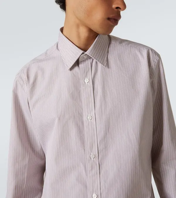 Charvet Striped Cotton Poplin Shirt - Pink