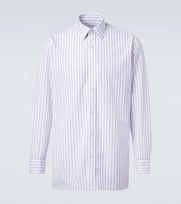 Charvet Striped Cotton Poplin Shirt - White