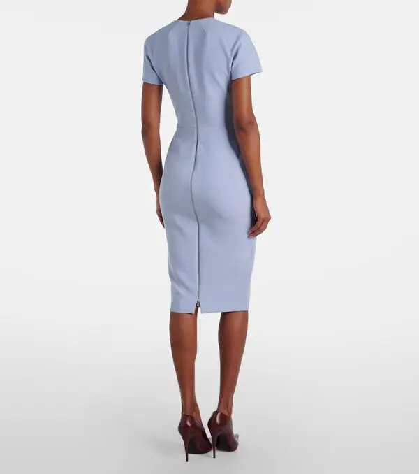 Victoria Beckham Crêpe Minidress - Blue