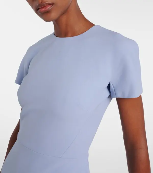 Victoria Beckham Crêpe Minidress - Blue