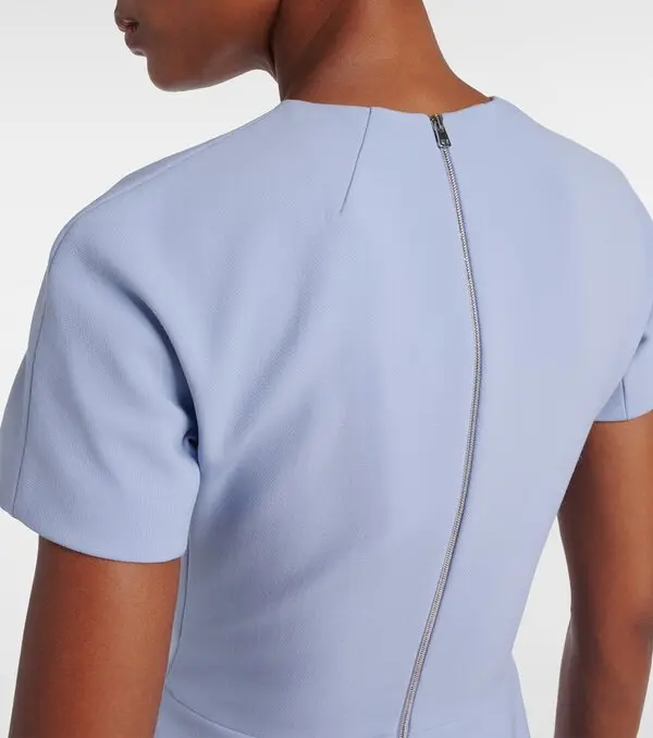 Victoria Beckham Crêpe Minidress - Blue