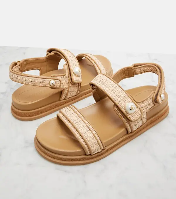 JIMMY CHOO Fayence Leather Sandals