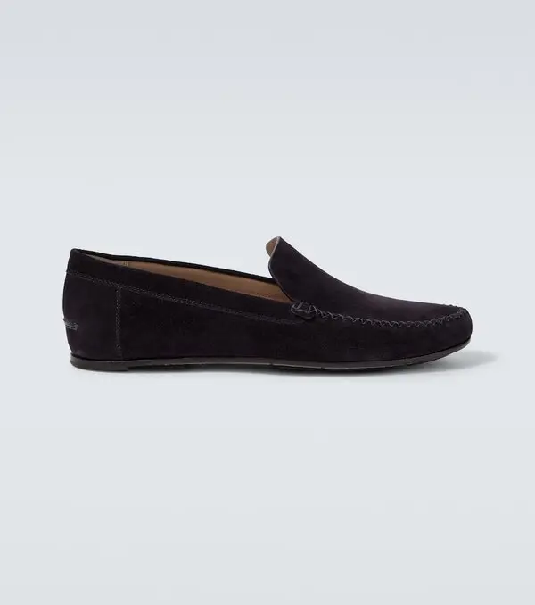 Manolo Blahnik Suede Loafers - Blue