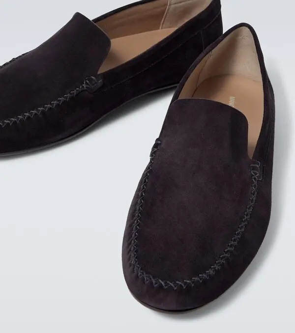 Manolo Blahnik Suede Loafers - Blue