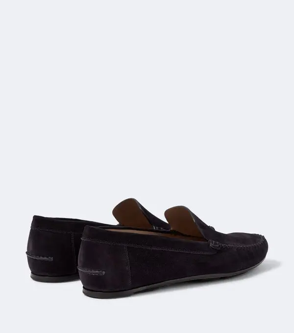 Manolo Blahnik Suede Loafers - Blue