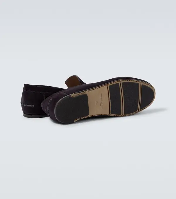 Manolo Blahnik Suede Loafers - Blue