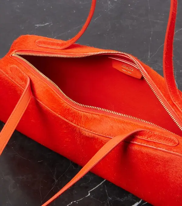 Khaite Simona Small Calf Hair Shoulder Bag - Orange