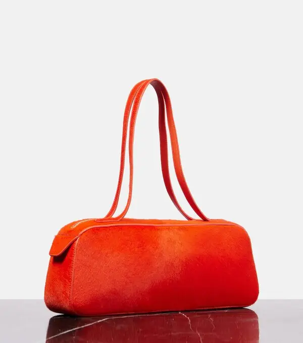 Khaite Simona Small Calf Hair Shoulder Bag - Orange