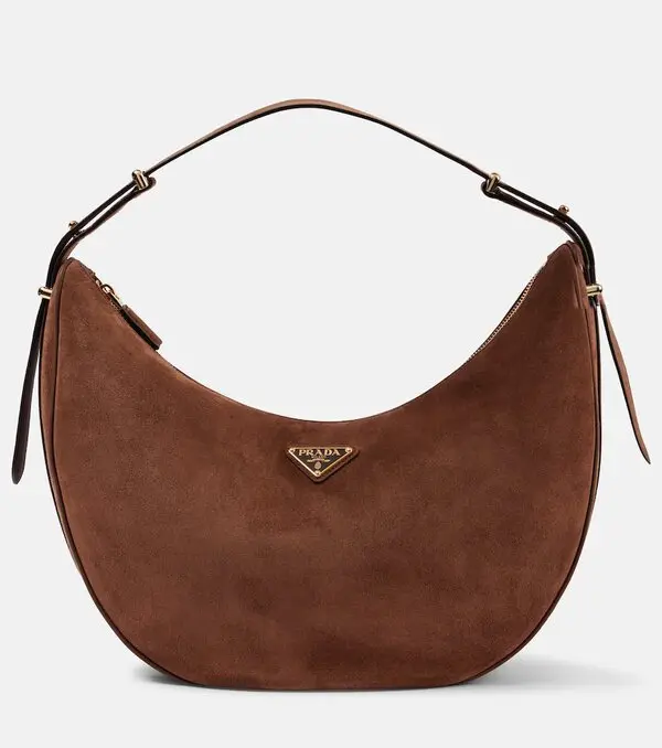 Prada Arque Large Shoulder Bag - Brown | Editorialist