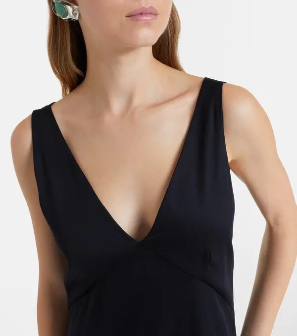 LESET Yoko Cotton Maxi Dress - Black