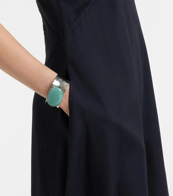LESET Yoko Cotton Maxi Dress - Black