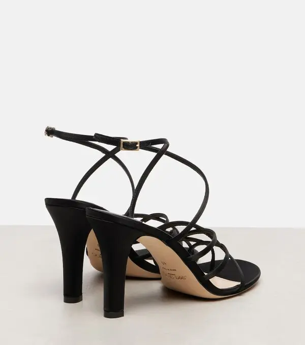 JIMMY CHOO Archive Strappy 100 Satin Sandals