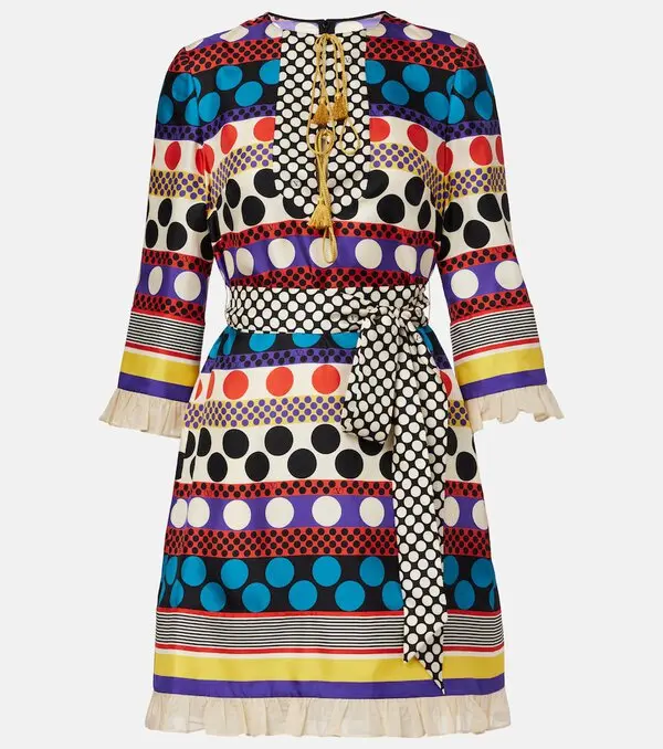Valentino Garavani Escape Polka-dot Silk Minidress - Multicoloured