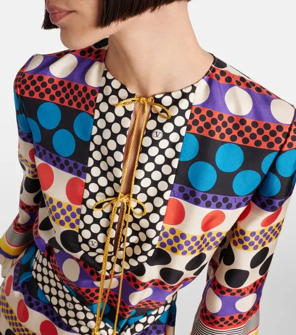 Valentino Garavani Escape Polka-dot Silk Minidress