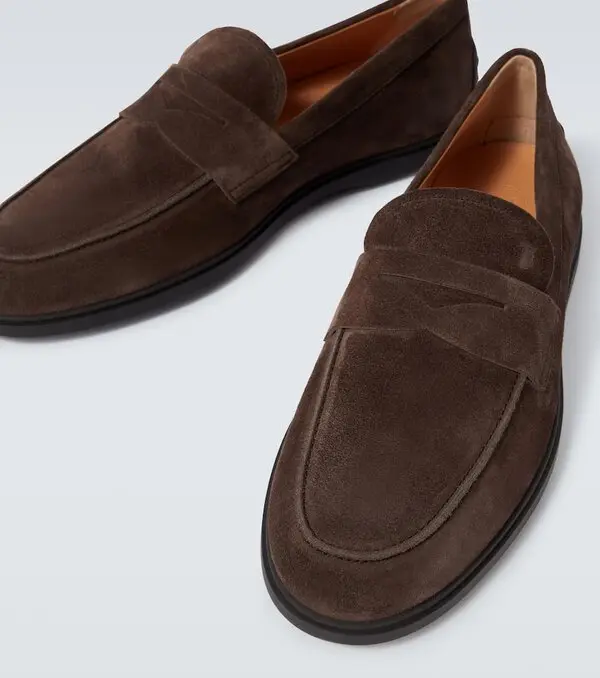 TOD'S Suede Penny Loafers