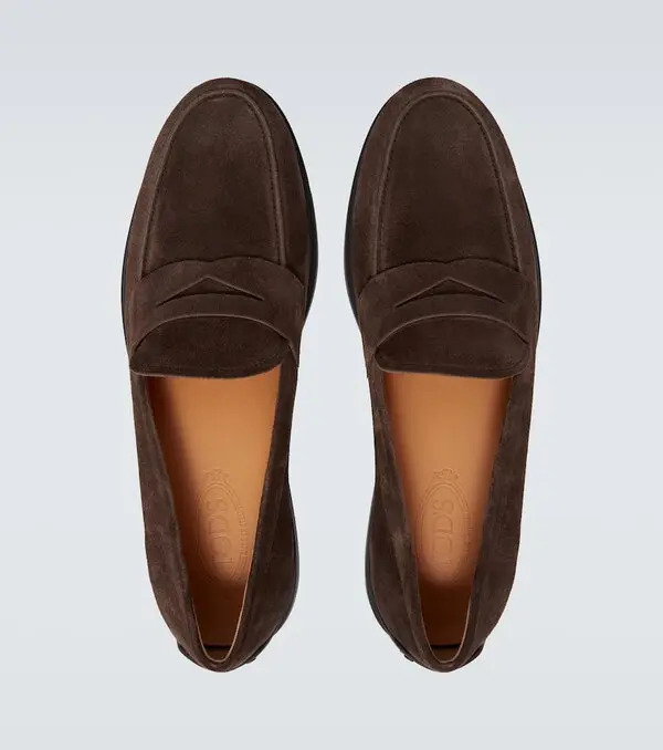 TOD'S Suede Penny Loafers