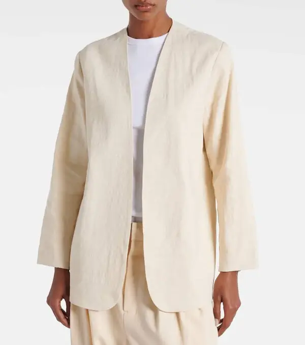 LESET Belle Linen-blend Jacket