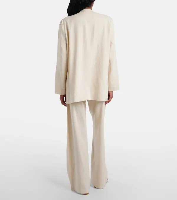 LESET Belle Linen-blend Jacket